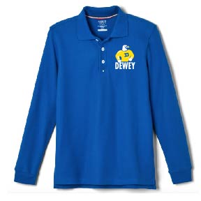 PreK-Through 6th Grade Dewey Long Sleeve Polo – HH School Uniforms